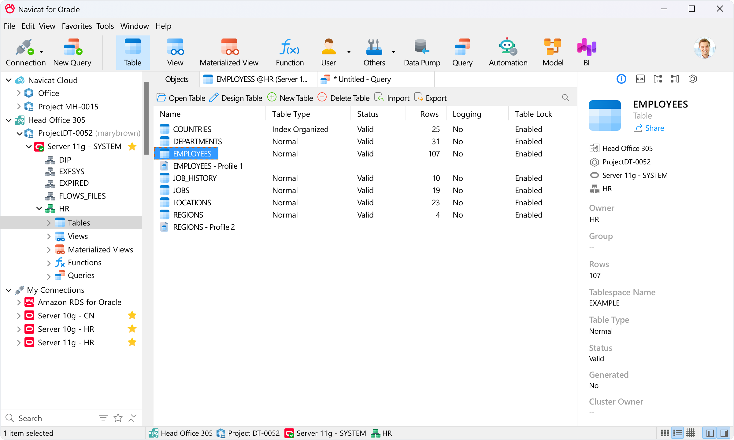 Navicat for Oracle | Le meilleur logiciel de développement et d'administration