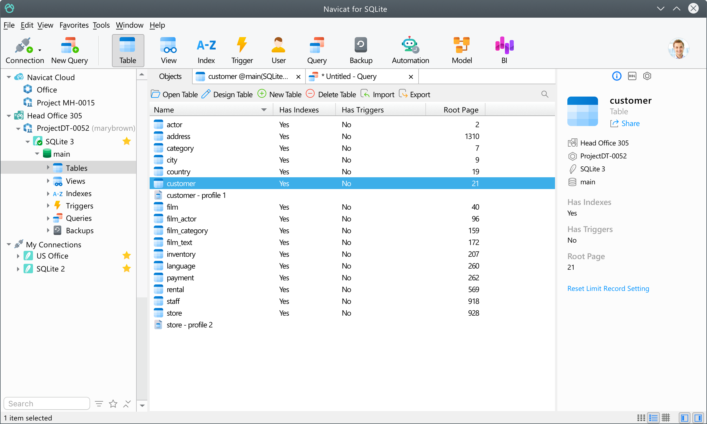 Navicat for SQLite | Un puissant outil d'interface graphique intuitive ...