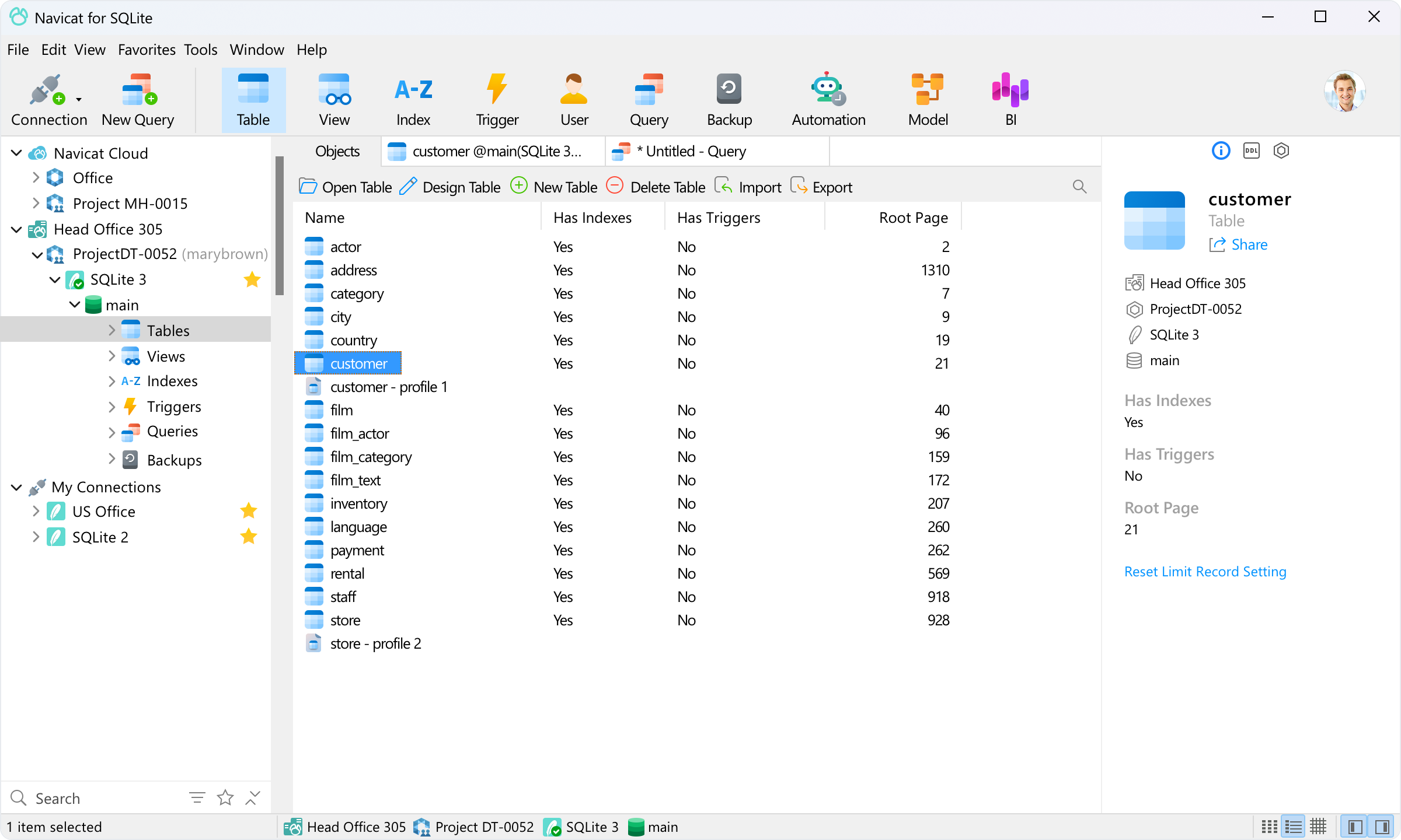 Navicat for SQLite | Un puissant outil d'interface graphique intuitive ...